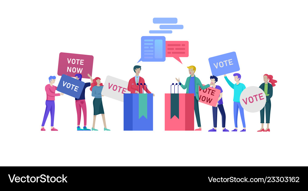 Voting and election concept pre-election campaign Vector Image