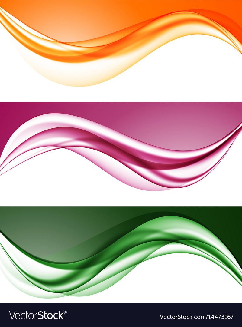 Abstract colorful wavy lines set Royalty Free Vector Image Abstract colorful wavy lines set Royalty Free Vector Image