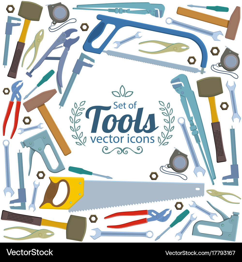 Background of repair tools icons Royalty Free Vector Image