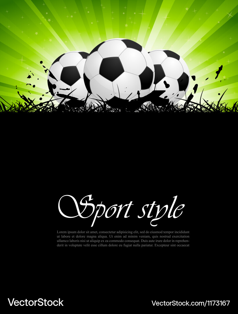 Background with soccer balls Royalty Free Vector Image