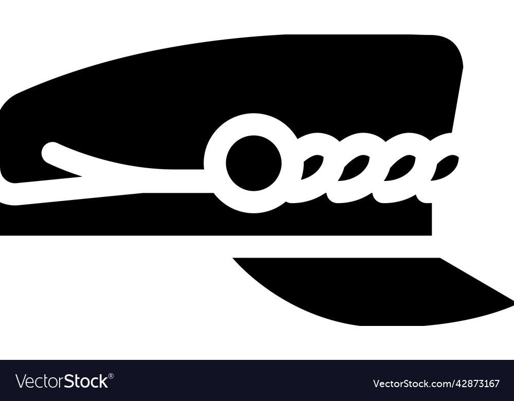 Cap hat glyph icon Royalty Free Vector Image - VectorStock