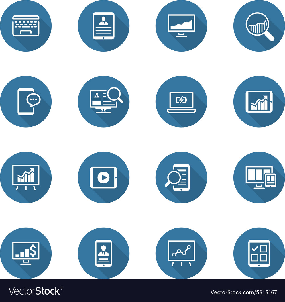 Flat design icon set Royalty Free Vector Image