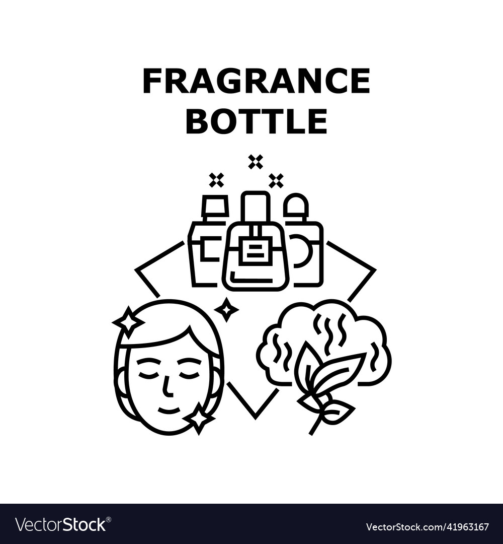Fragrance bottle concept black Royalty Free Vector Image