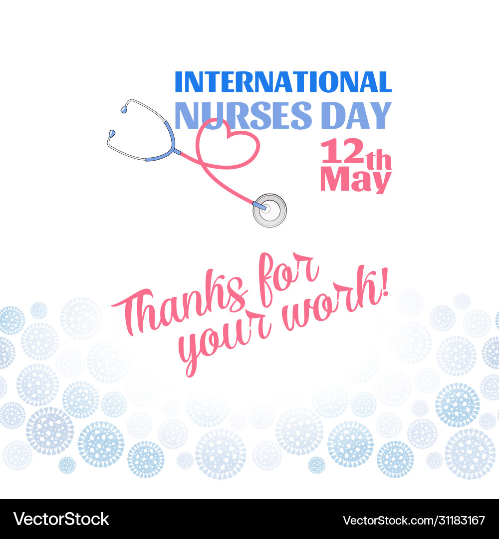 International nurses day 12 may poster Royalty Free Vector
