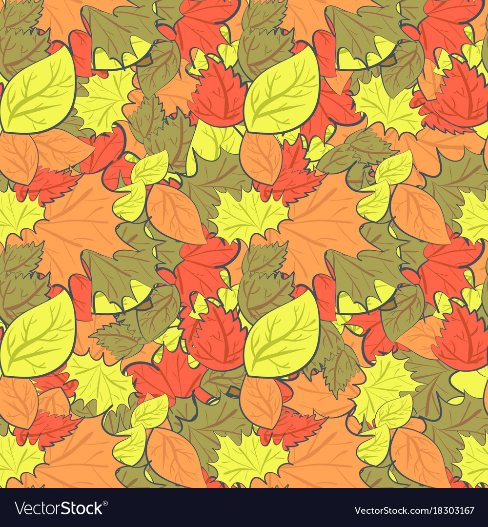 Leaves pattern Royalty Free Vector Image - VectorStock