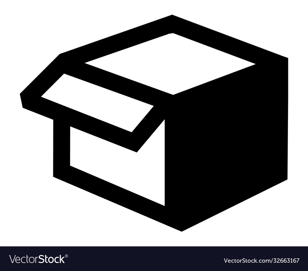 Open box icon Royalty Free Vector Image - VectorStock