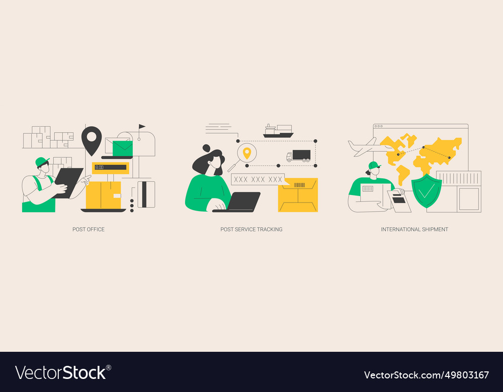 Parcel delivery abstract concept Royalty Free Vector Image