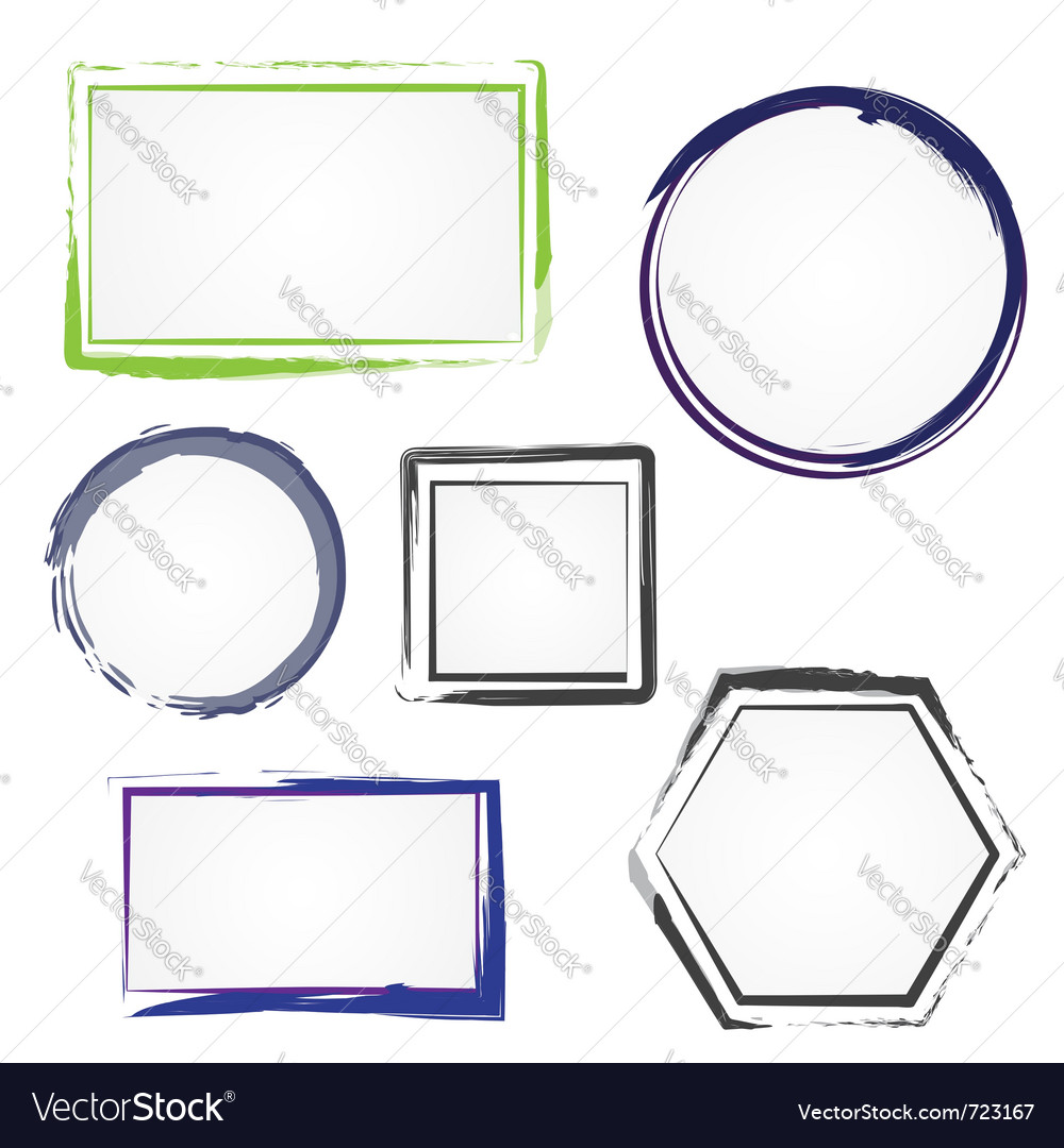 Set painted frames Royalty Free Vector Image - VectorStock