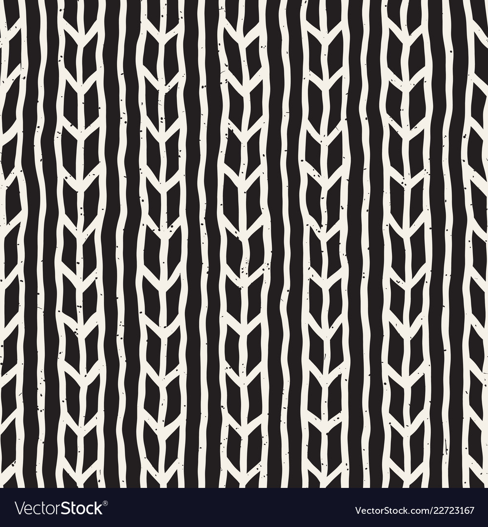 Simple ink geometric pattern monochrome black and Vector Image