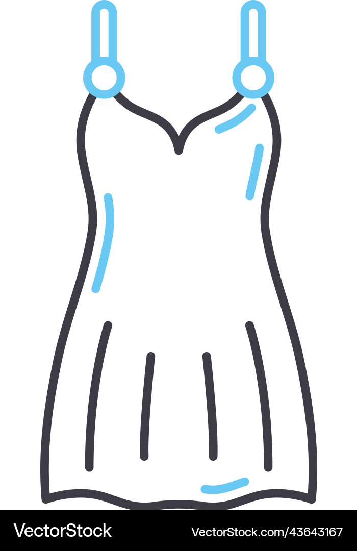 Sleepwear line icon outline symbol Royalty Free Vector Image