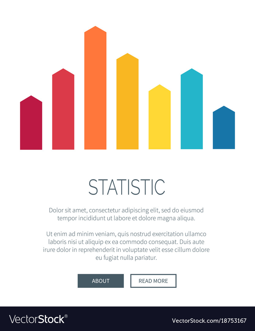Statistic representation design for web page Vector Image