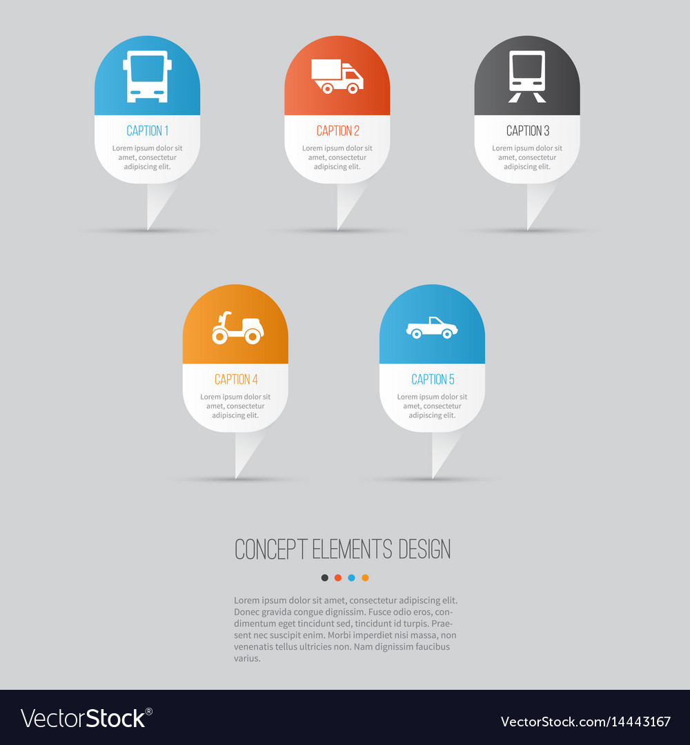 Transport icons set collection of skooter Vector Image