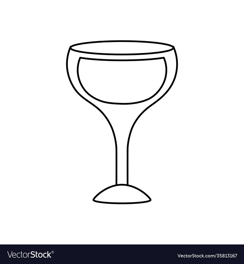 Wine glass icon line style Royalty Free Vector Image