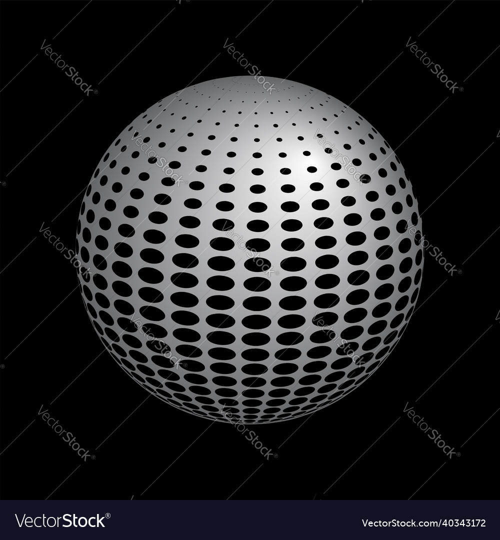 3d spherical shape Royalty Free Vector Image - VectorStock