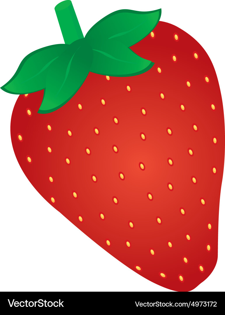 Abstract cartoon strawberry on a white background Vector Image