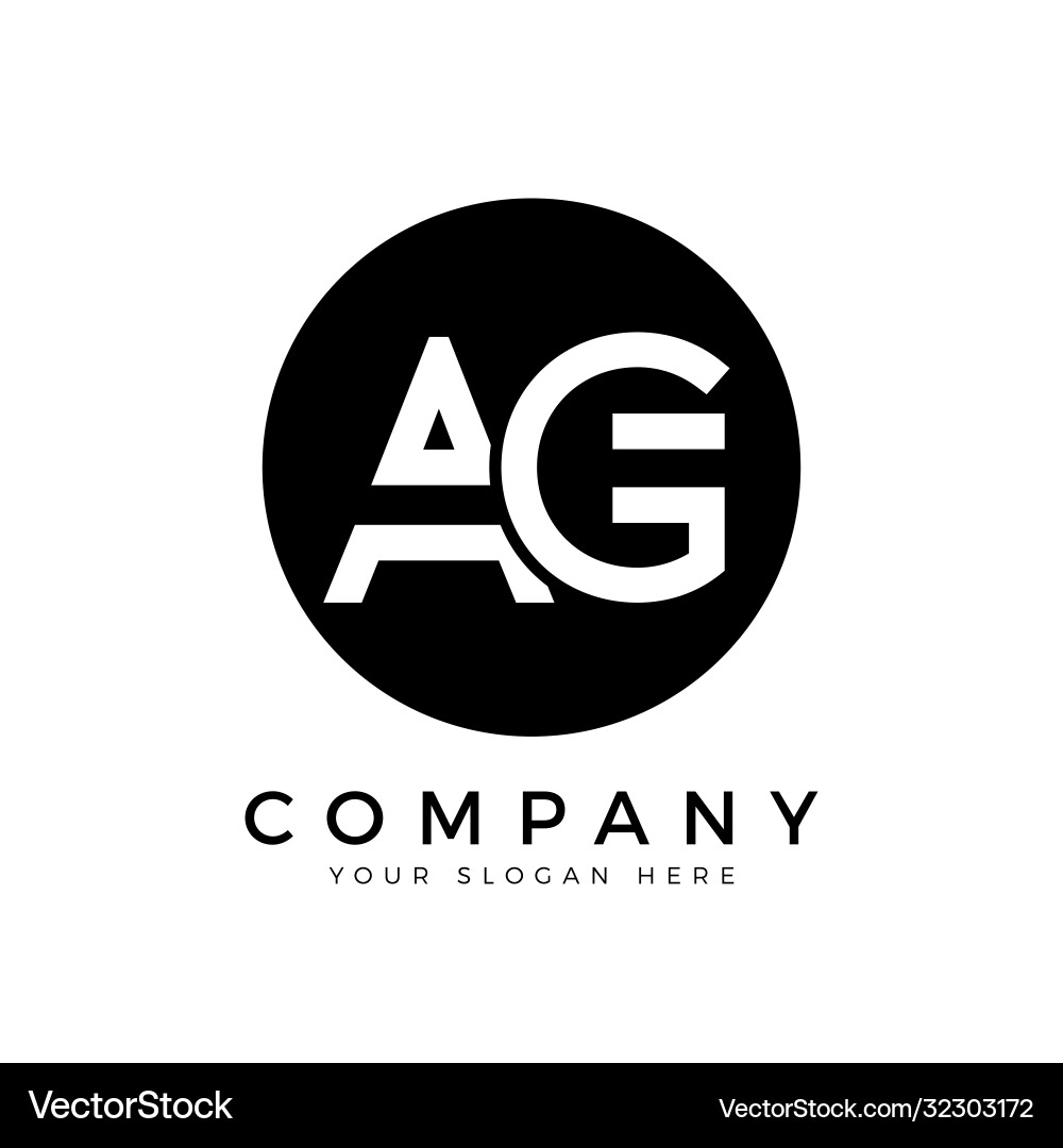 Ag logo design business typography template Vector Image