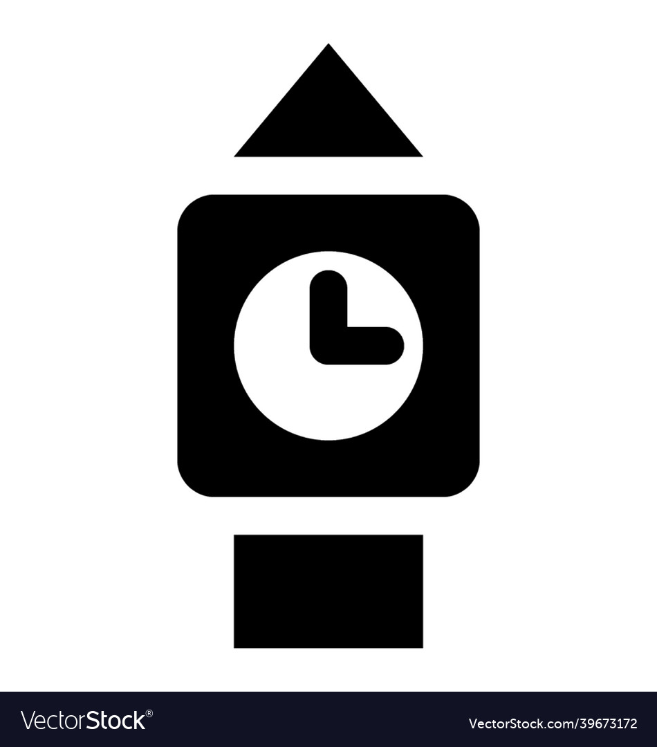 Clock tower Royalty Free Vector Image - VectorStock