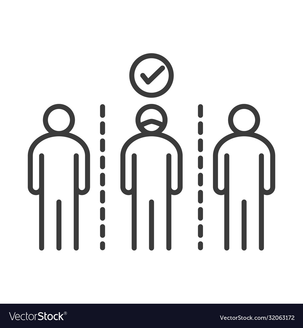 Covid 19 coronavirus social distancing prevention Vector Image