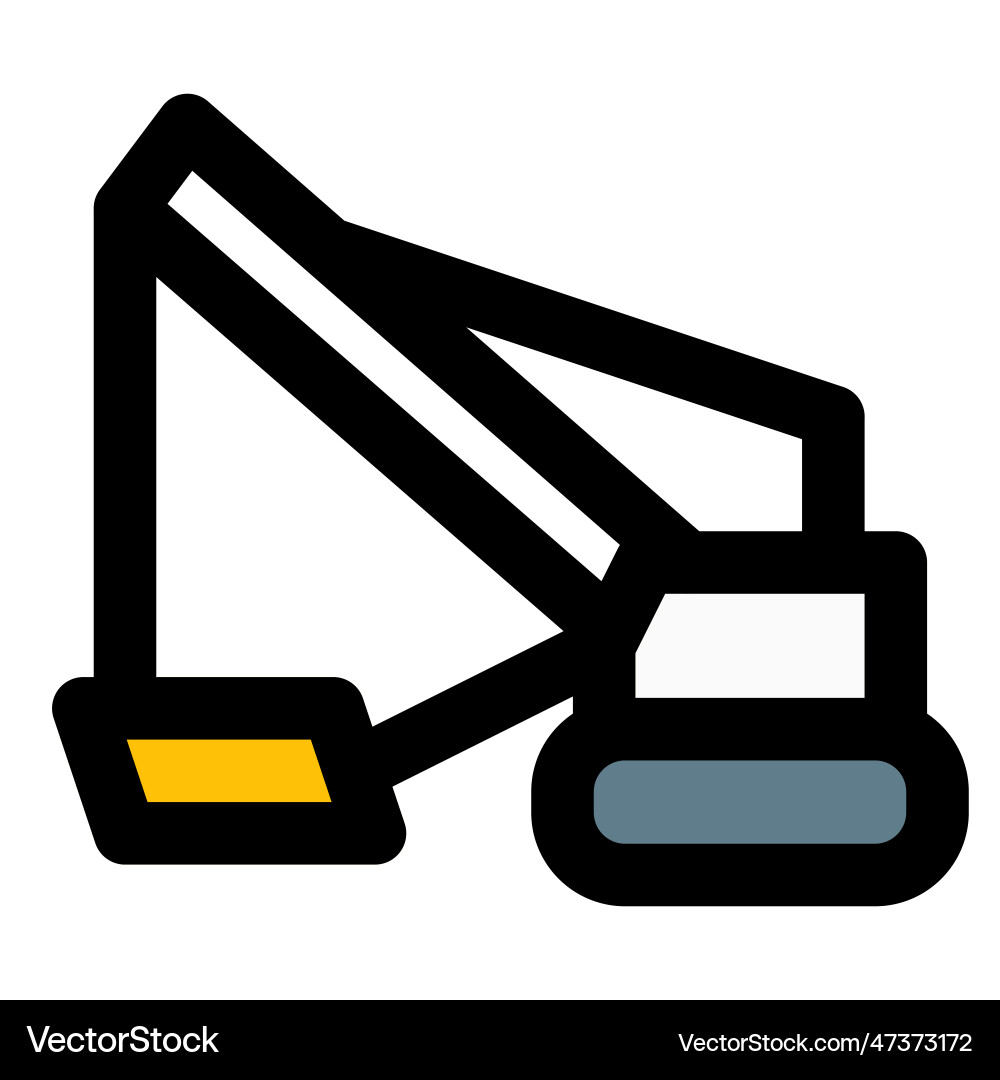 Dragline excavator a heavy mining equipment Vector Image