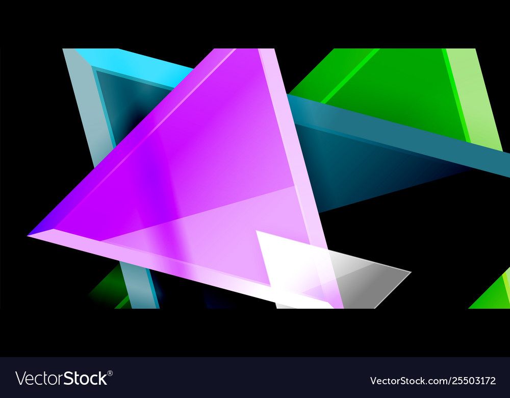 Dynamic triangle composition abstract background Vector Image