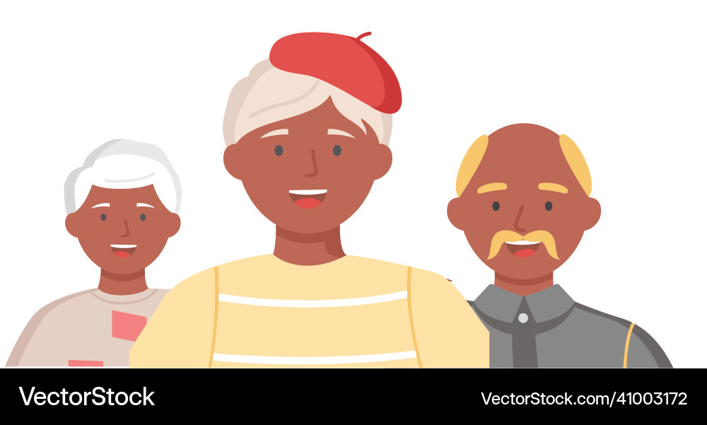 Group of people standing together community Vector Image