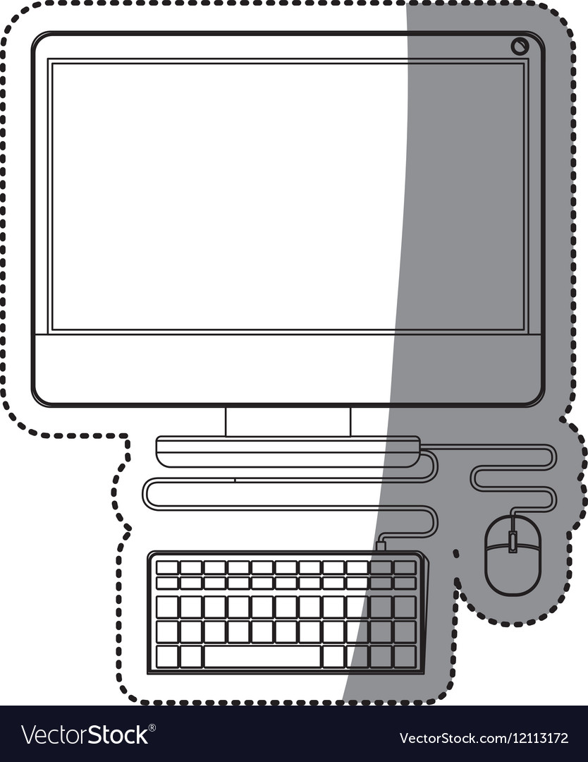 Isolated computer device design Royalty Free Vector Image