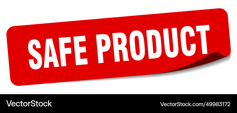 Safe product sticker safe product label Royalty Free Vector