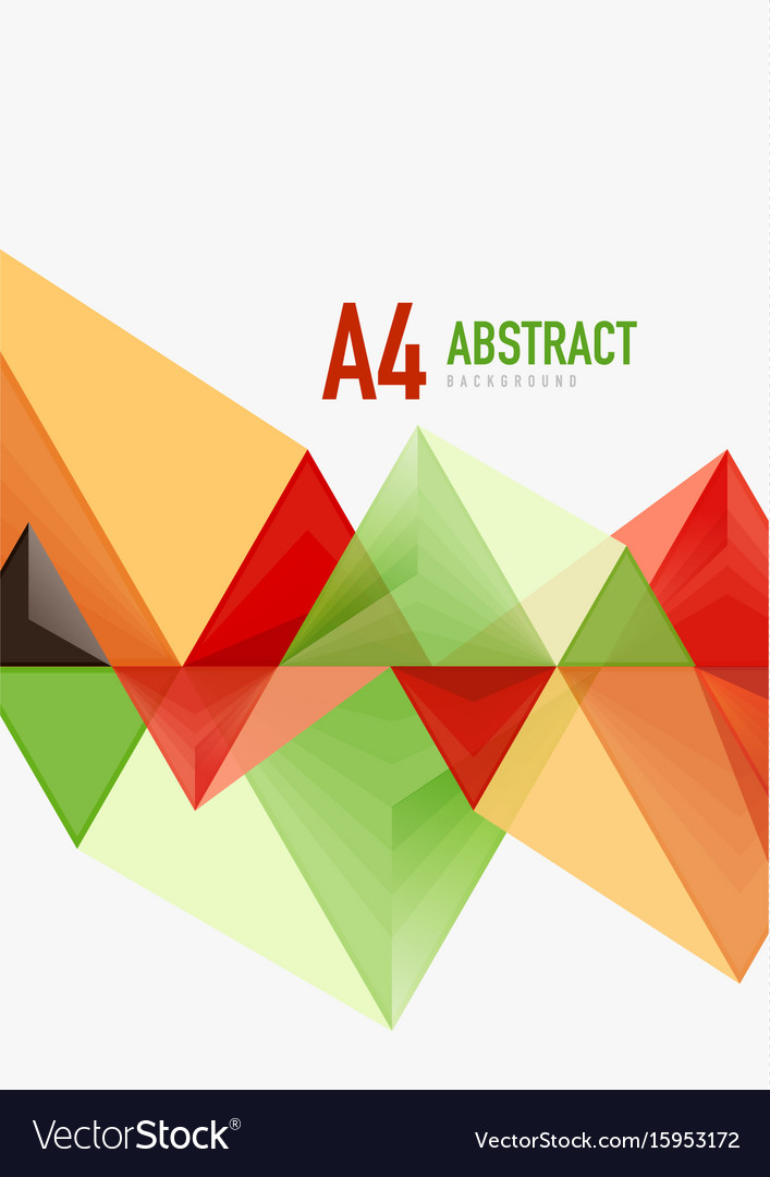 Triangular low poly a4 size geometric Royalty Free Vector