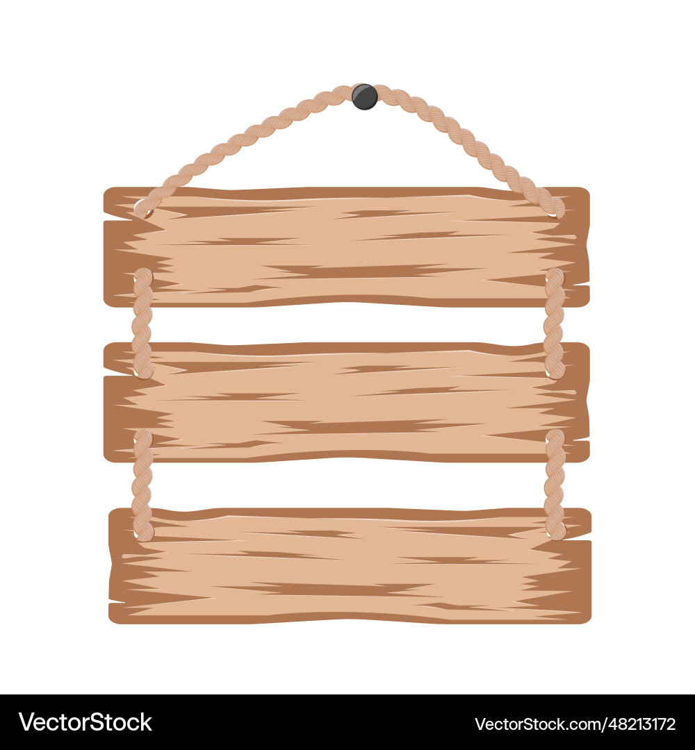 Wooden signboard rough board rustic board sign Vector Image