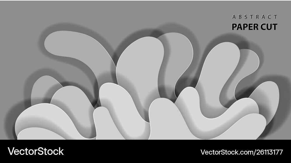 Background with splash water paper cut shapes Vector Image
