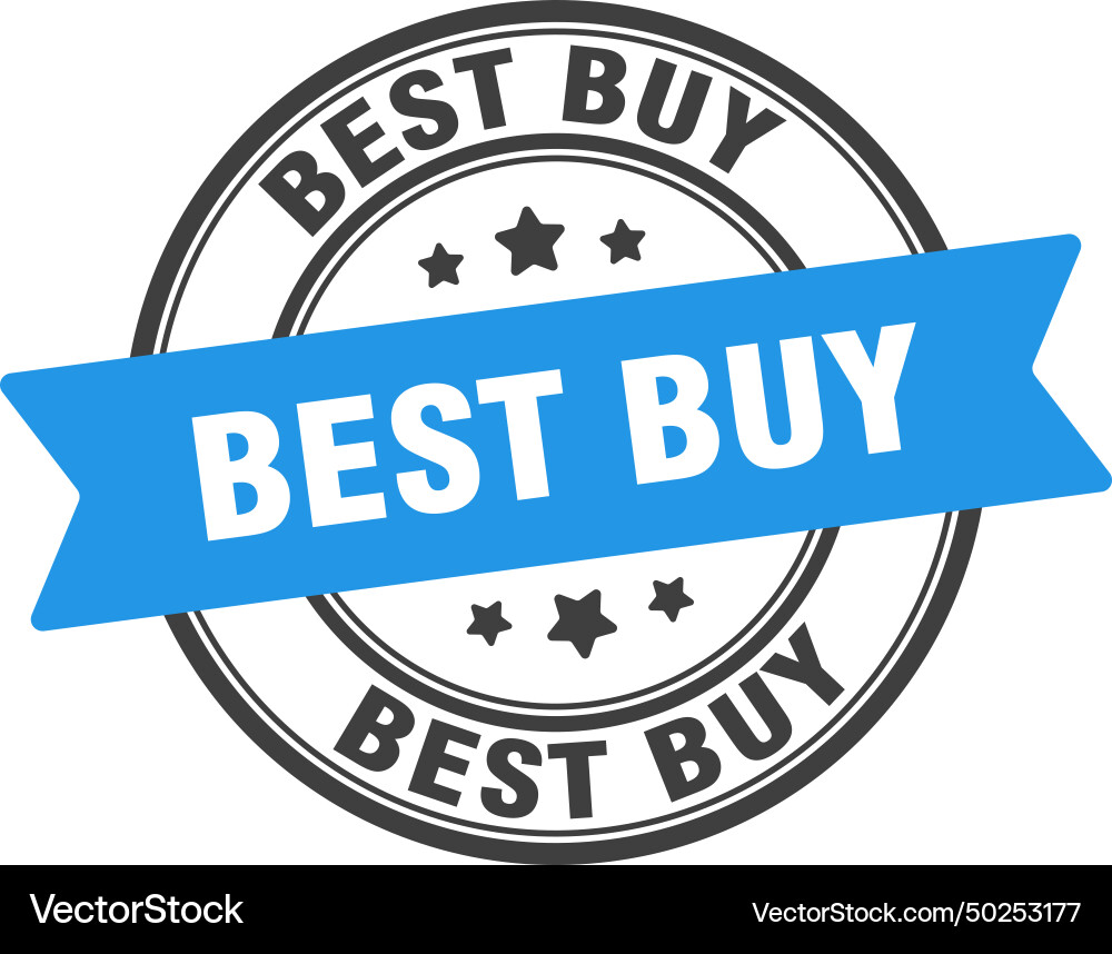 Best buy stamp label on transparent Royalty Free Vector