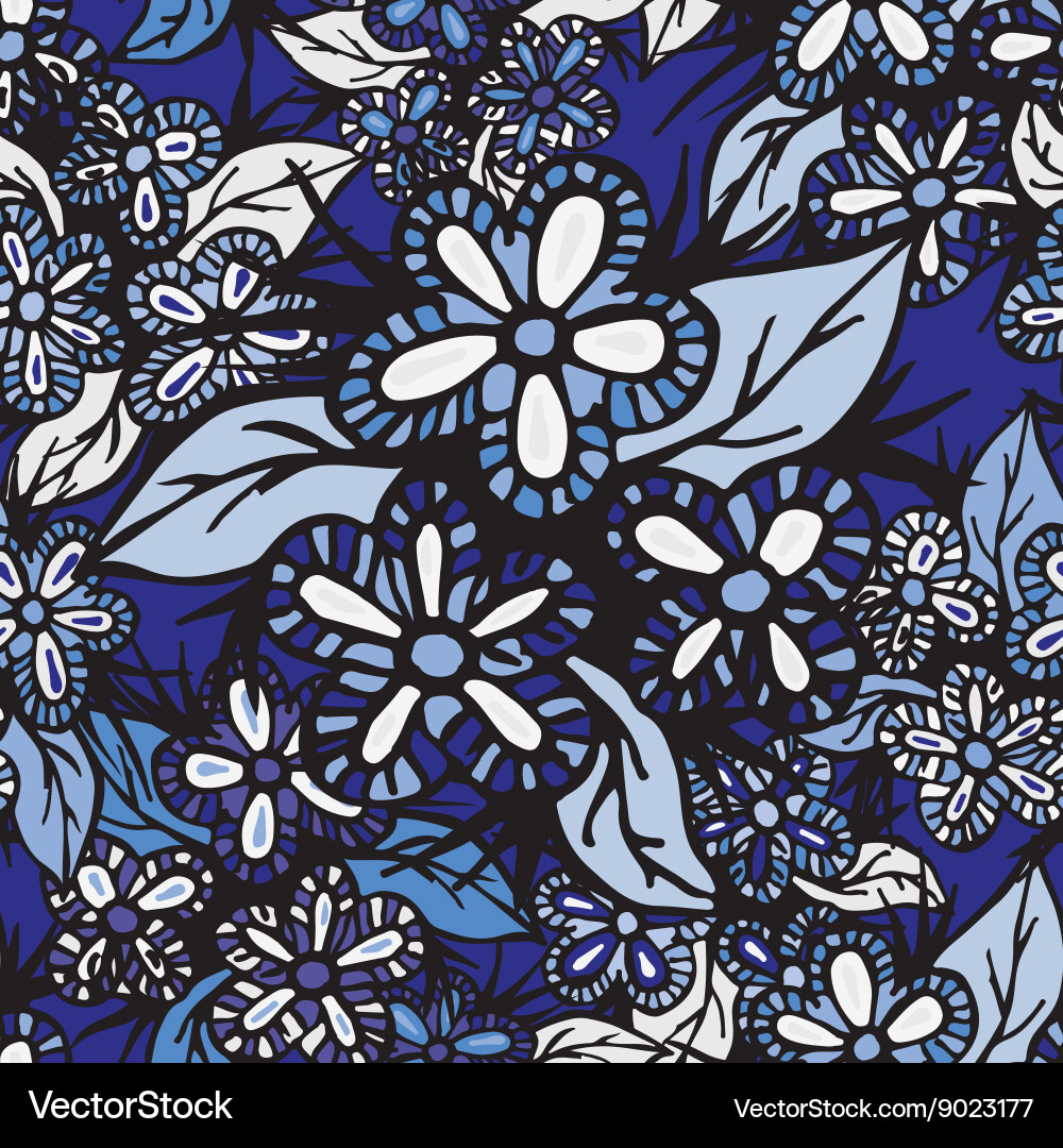 Boho style hand drawn seamless pattern Royalty Free Vector