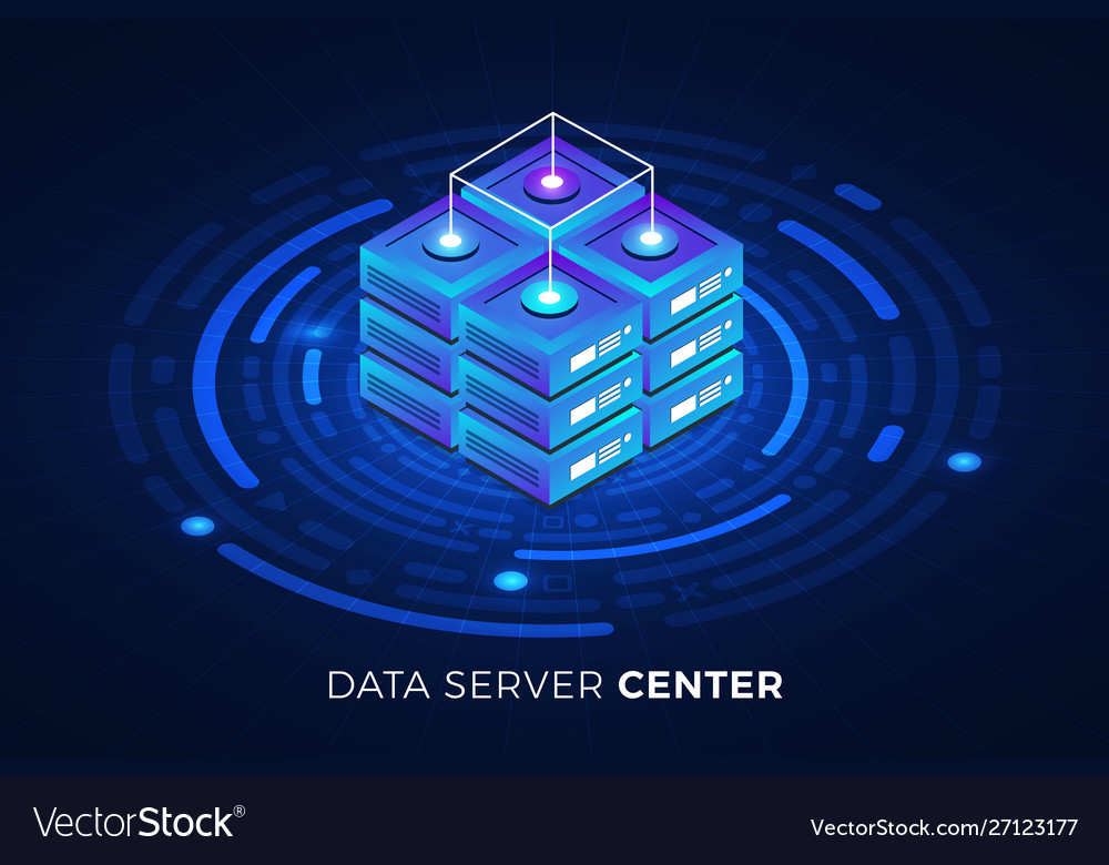 Data server technology Royalty Free Vector Image