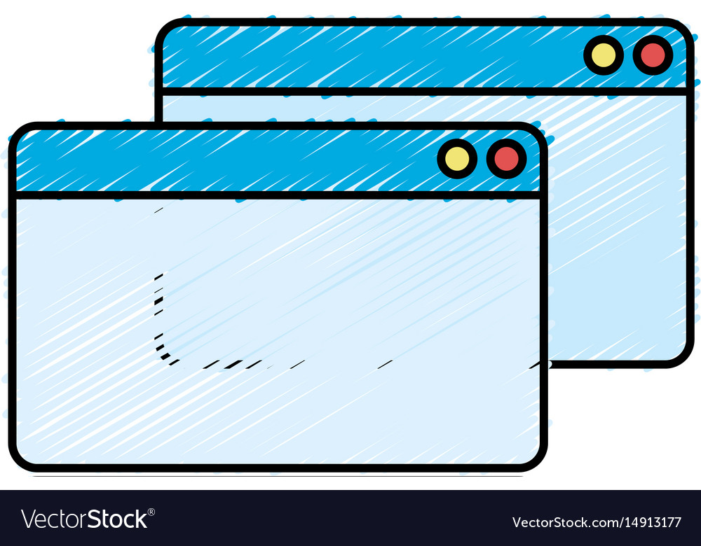 Digital windows website data information Vector Image