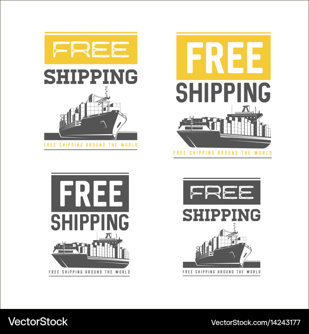 Free shipping design template shipping Royalty Free Vector