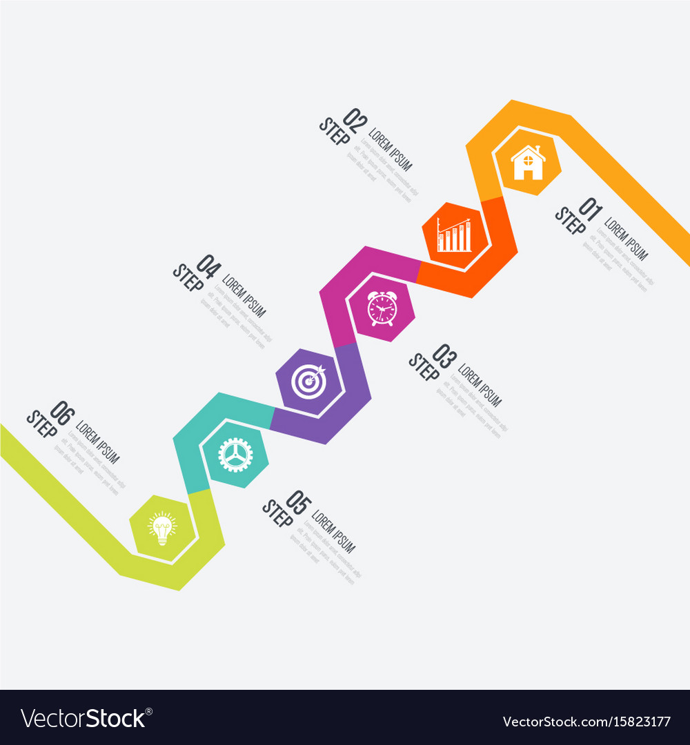 Infographics six options Royalty Free Vector Image