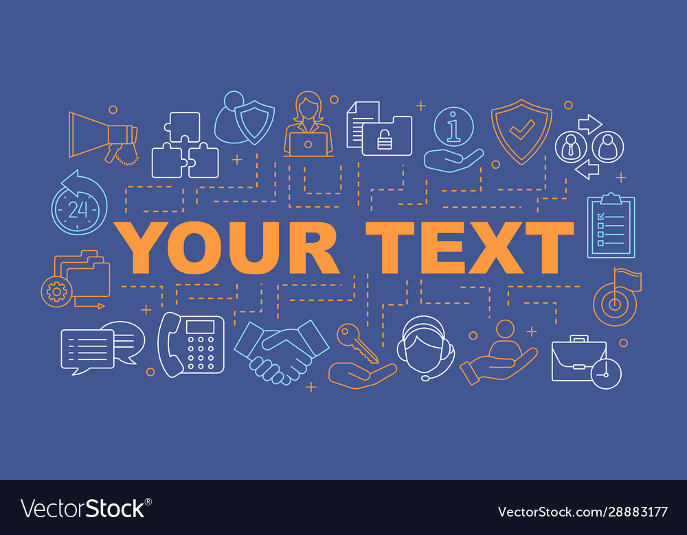 Service word concepts banner Royalty Free Vector Image