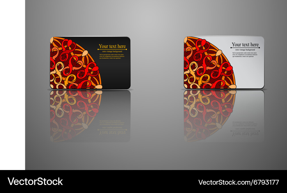 Template gift card credit business Royalty Free Vector Image
