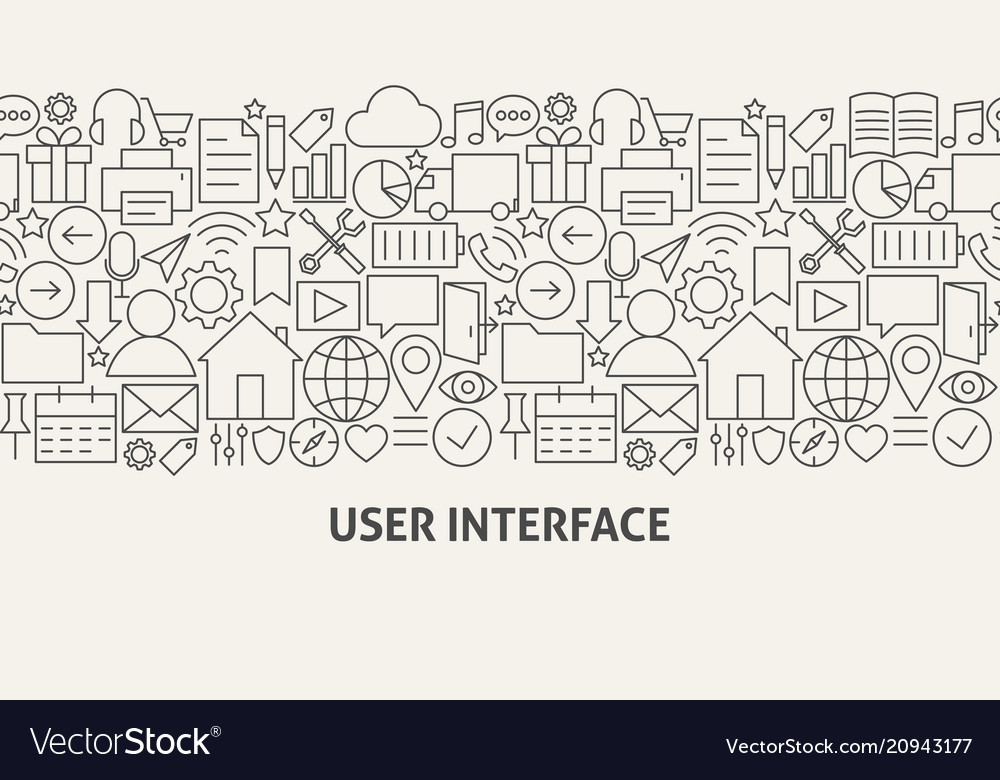 User interface banner concept Royalty Free Vector Image