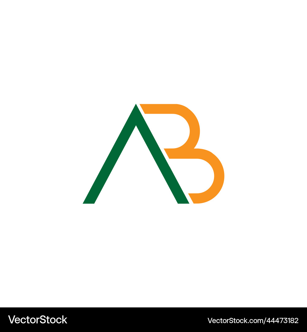 Alphabet letters icon logo ab Royalty Free Vector Image