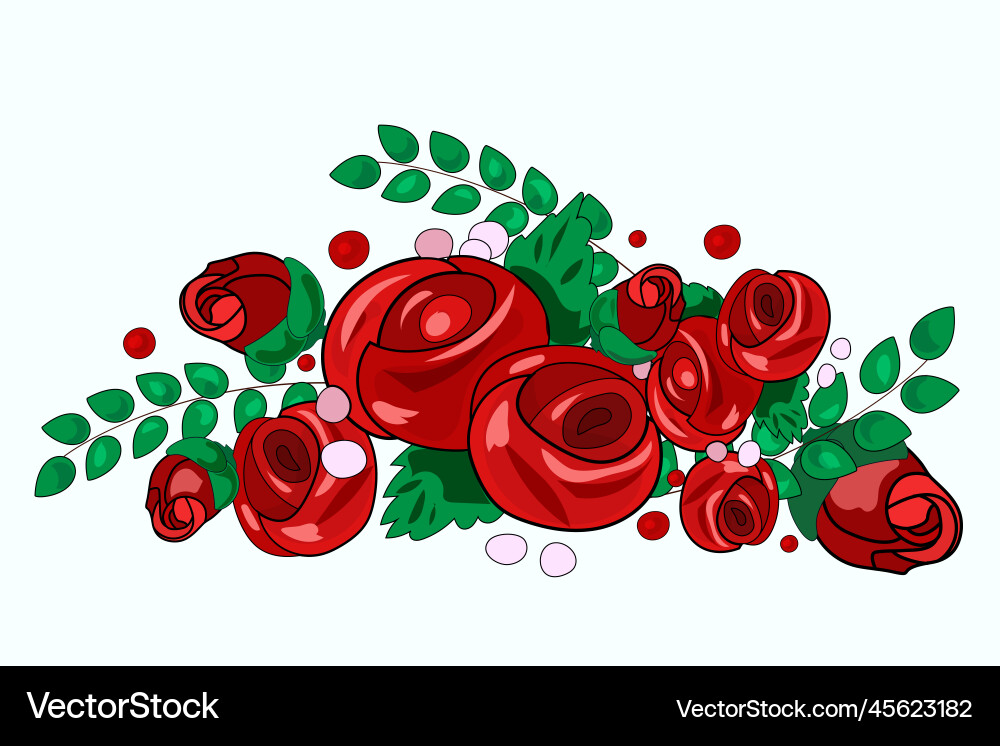 Bouquet of roses Royalty Free Vector Image - VectorStock