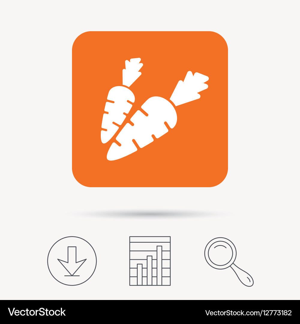 Carrot icon natural vegetable sign Royalty Free Vector Image