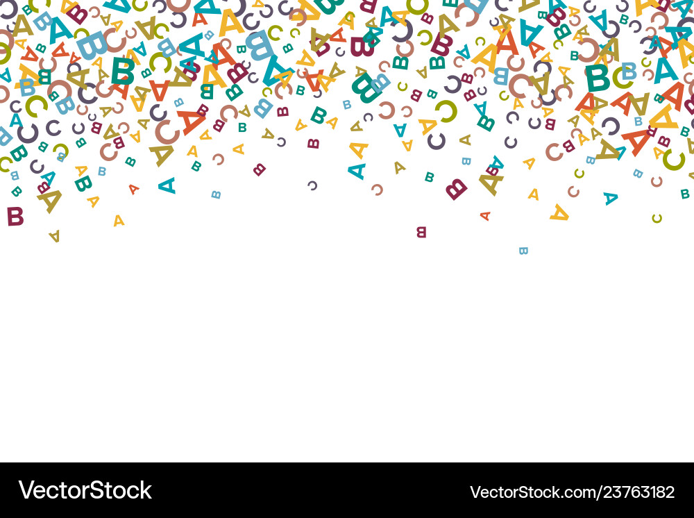 Colorful background made from alphabet symbols Vector Image