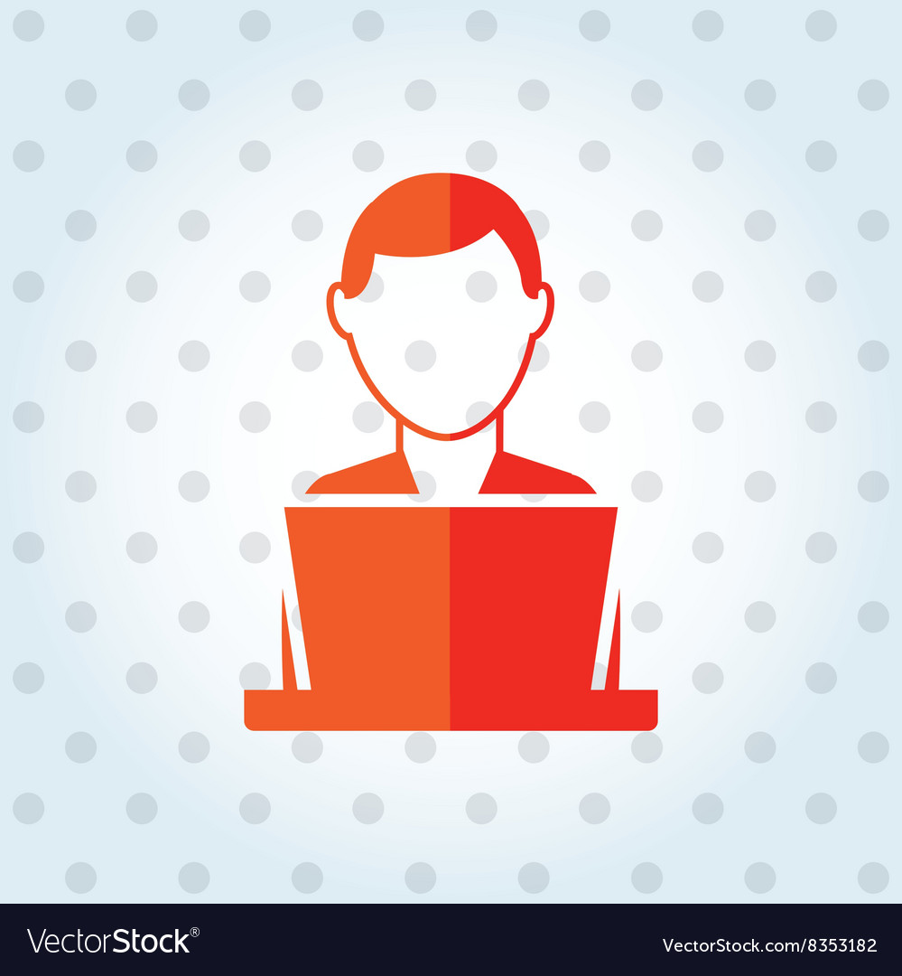 Computer user design Royalty Free Vector Image