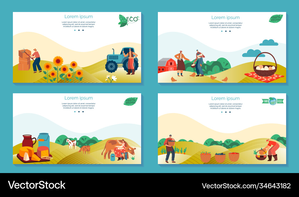 Farm agriculture product Royalty Free Vector Image