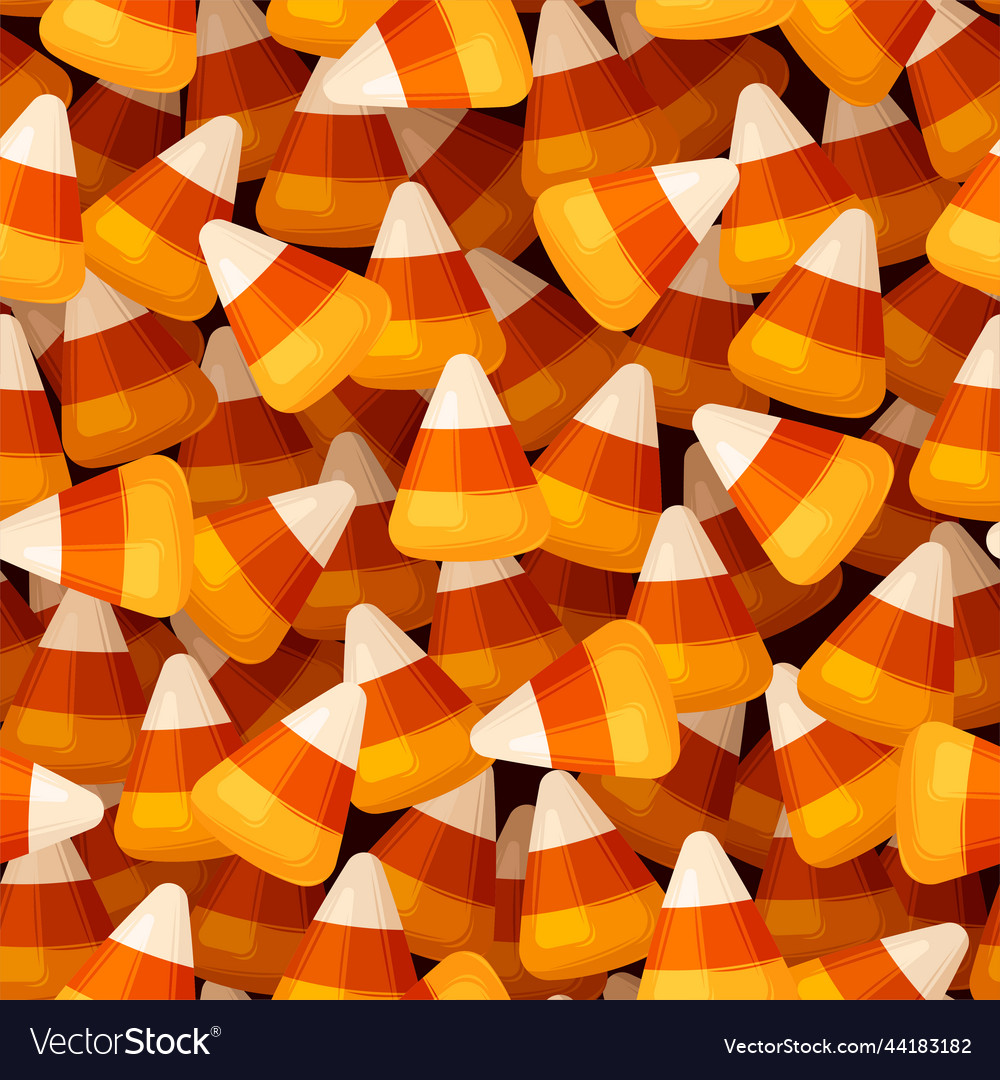 Halloween seamless pattern with candy corn Vector Image