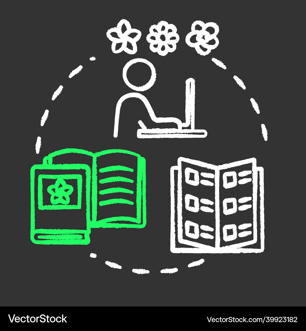 Learn plants classification chalk rgb color Vector Image