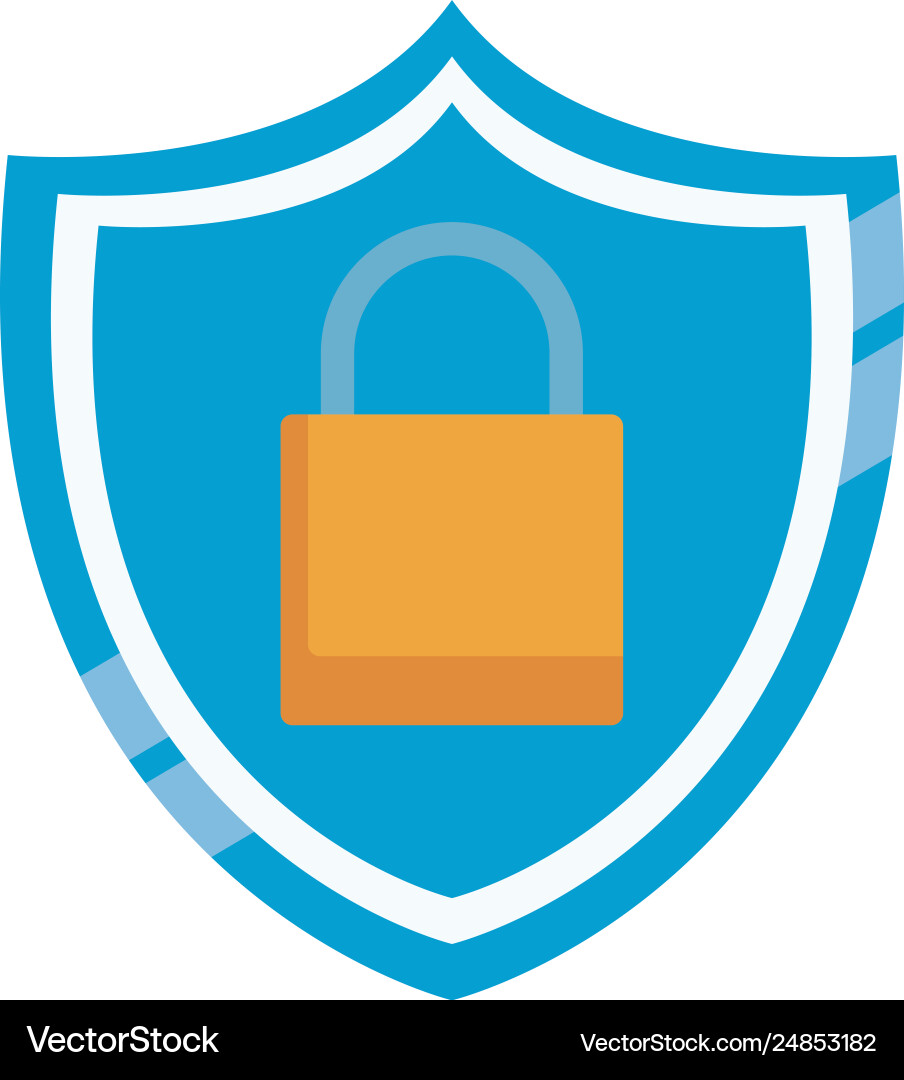 Padlock security symbol Royalty Free Vector Image