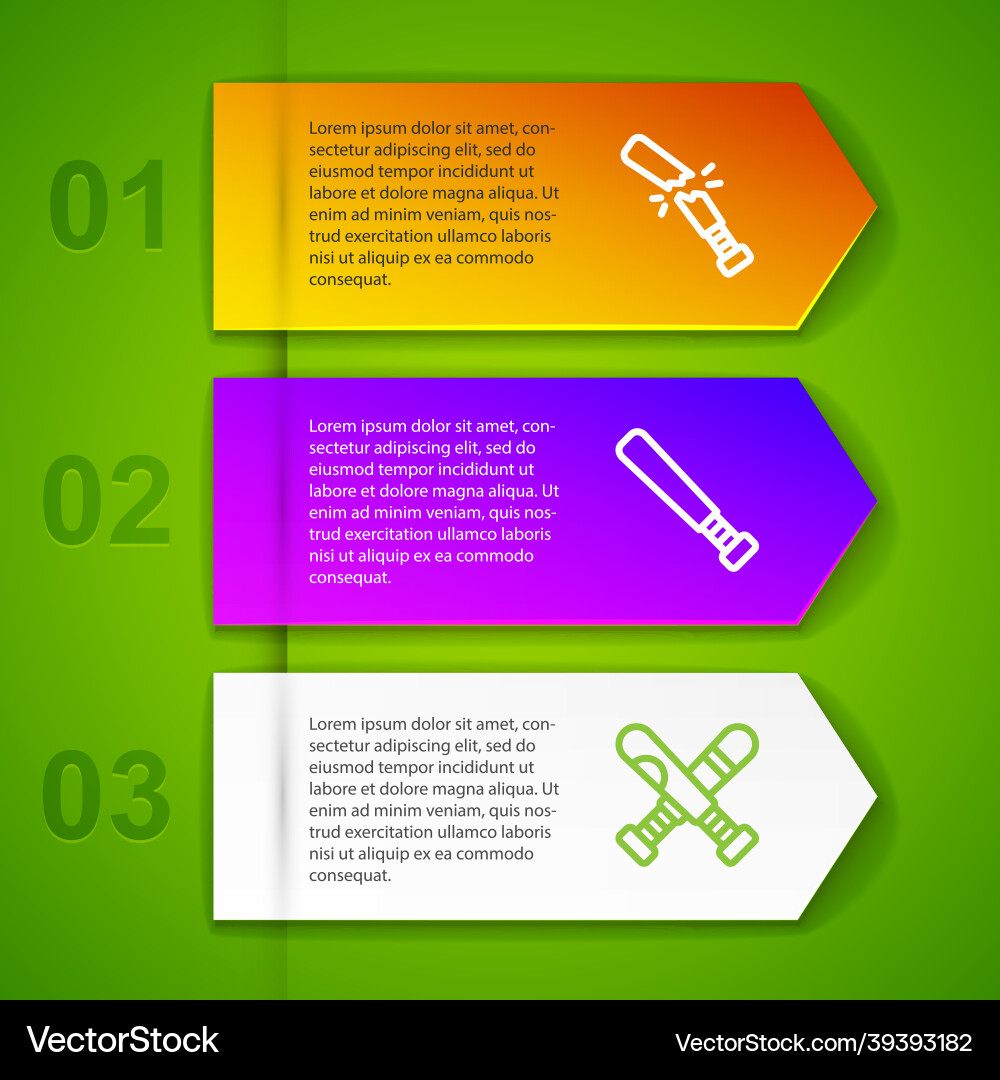 Set line broken baseball bat baseball and crossed Vector Image