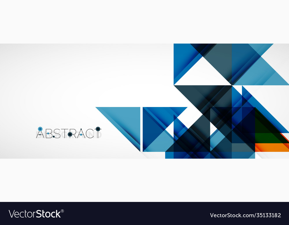 Set triangle geometric backgrounds Royalty Free Vector Image
